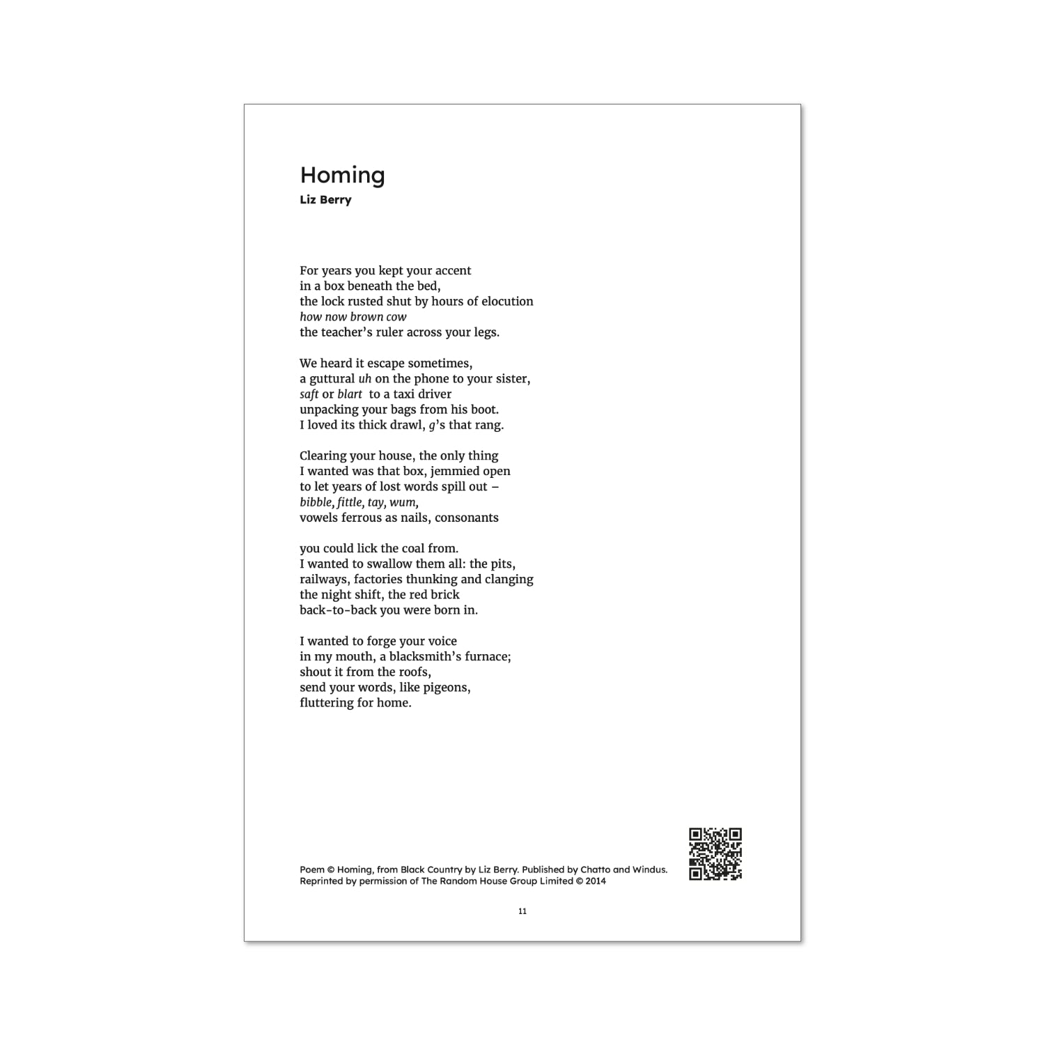 SECONDARY Twelve poems to share aloud - 2025 edition – Poetry By Heart